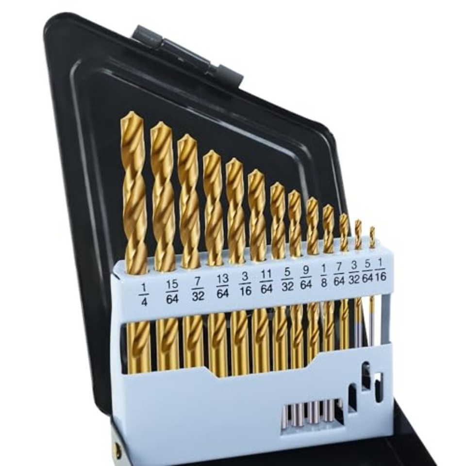 Cobalt Drill Bit Set 13 Pieces Left Handed Metalworking Bits with ...