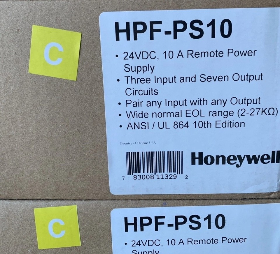 Fire lite /HONEYWELL HPF-PS10 10A NAC Remote Power Supply Input NEW ...