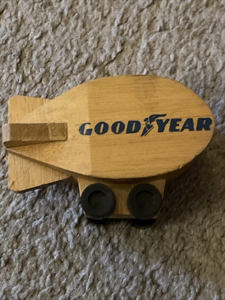 Vintage Mattel Wooden Toy Goodyear Blimp Dated 1972 VGC | eBay