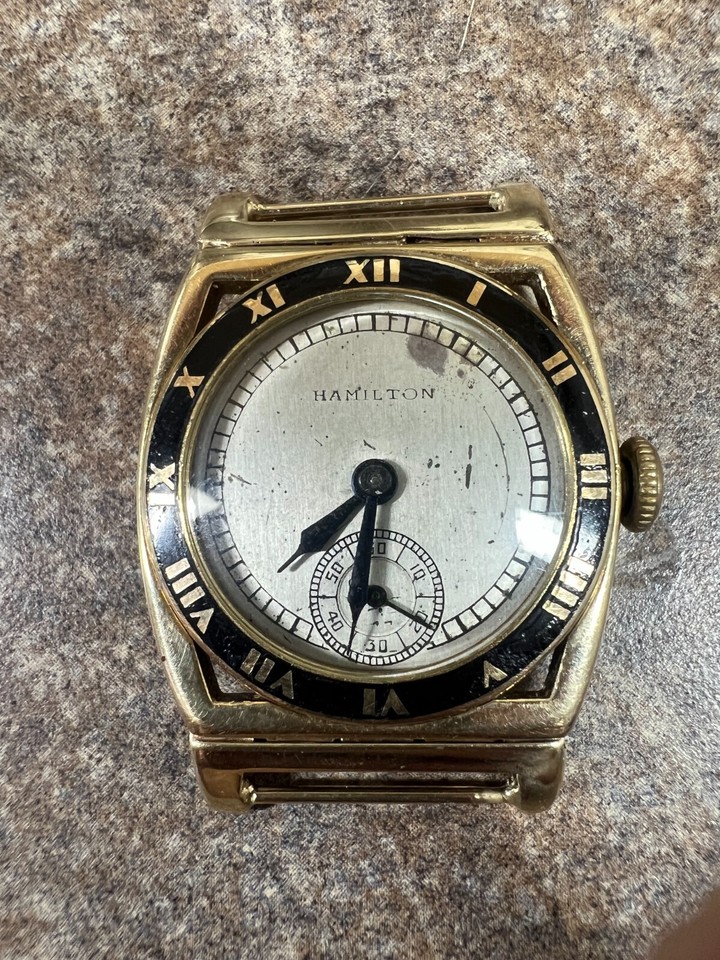 Vintage Solid 14k Gold 1930s Men's Hamilton Wrist Watch 19J 979 | eBay