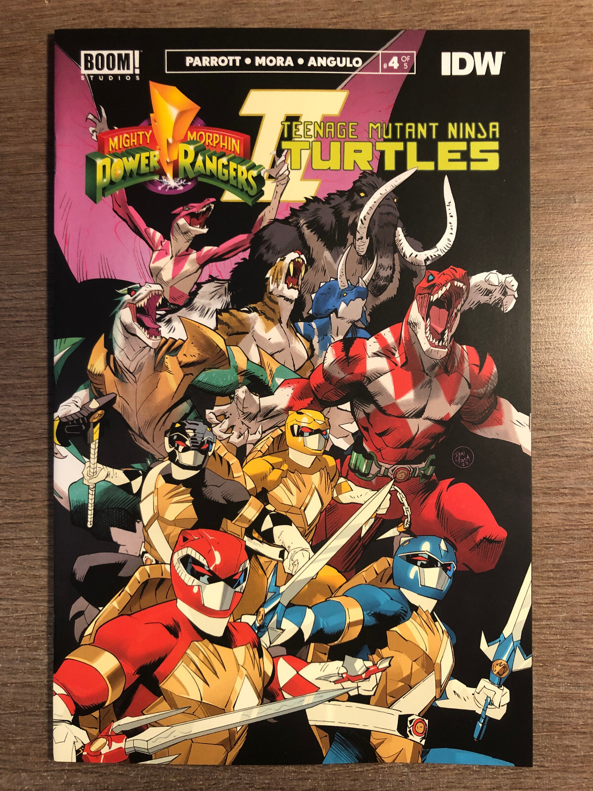 MIGHTY MORPHIN POWER RANGERS TEENAGE MUTANT NINJA TURTLES #4 CVR A BOOM ...