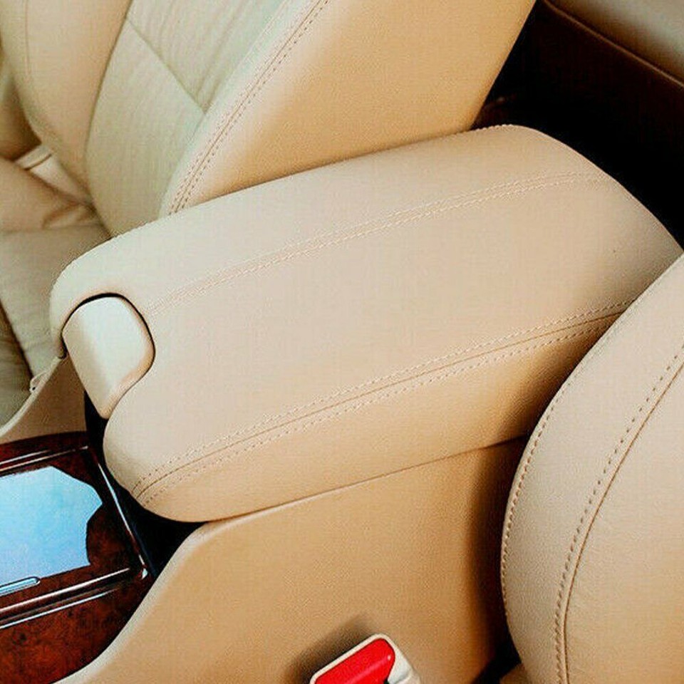 Leather For 2009-2014 Acura TL Beige/Tan Center Console Lid Armrest ...