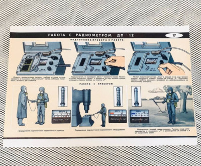 Soviet Radiation Military ORIGINAL Poster Chernobyl USSR STALKER 2 ...