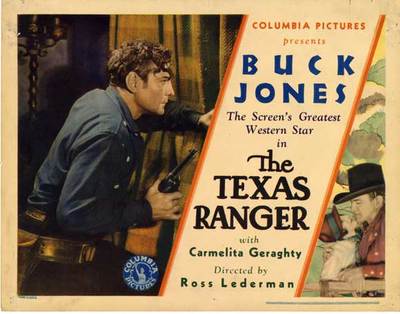 THE TEXAS RANGER Movie POSTER 22x28 Half Sheet Buck Jones Carmelita ...