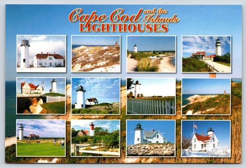 Vintage Postcard Continental Cape Cod and the Islands Lighthouses | eBay