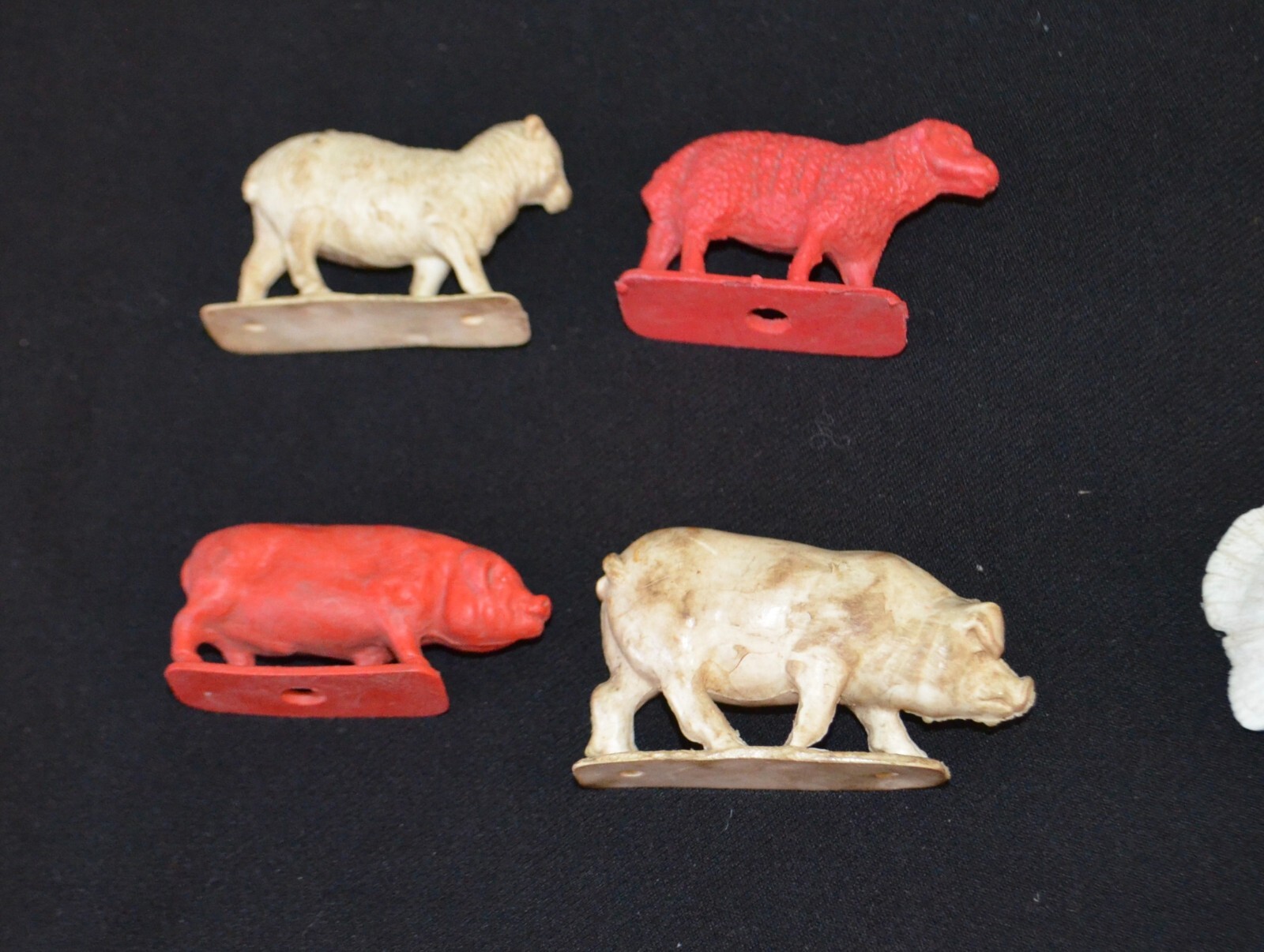 Vintage Farm Animal Lot Marx Auburn MPC 1950's Playset Cow Horse Turkey ...