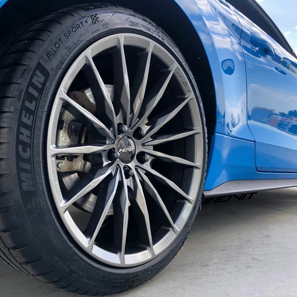 19" INOVIT TORQUE Wheels Gunmetal Staggered Rims 19x8.5 19x9.5 inch PCD ...