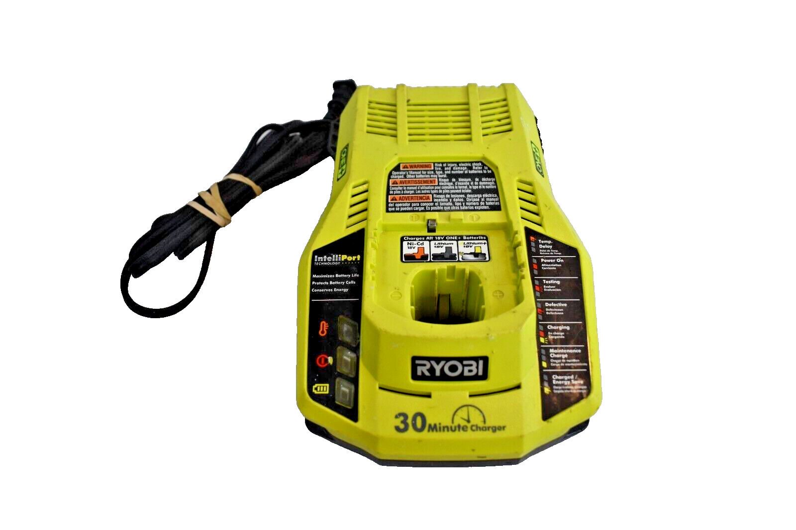 RYOBI Tools P117 ONE+ 30 Minute INTELLIPORT Fast Battery Charger ...
