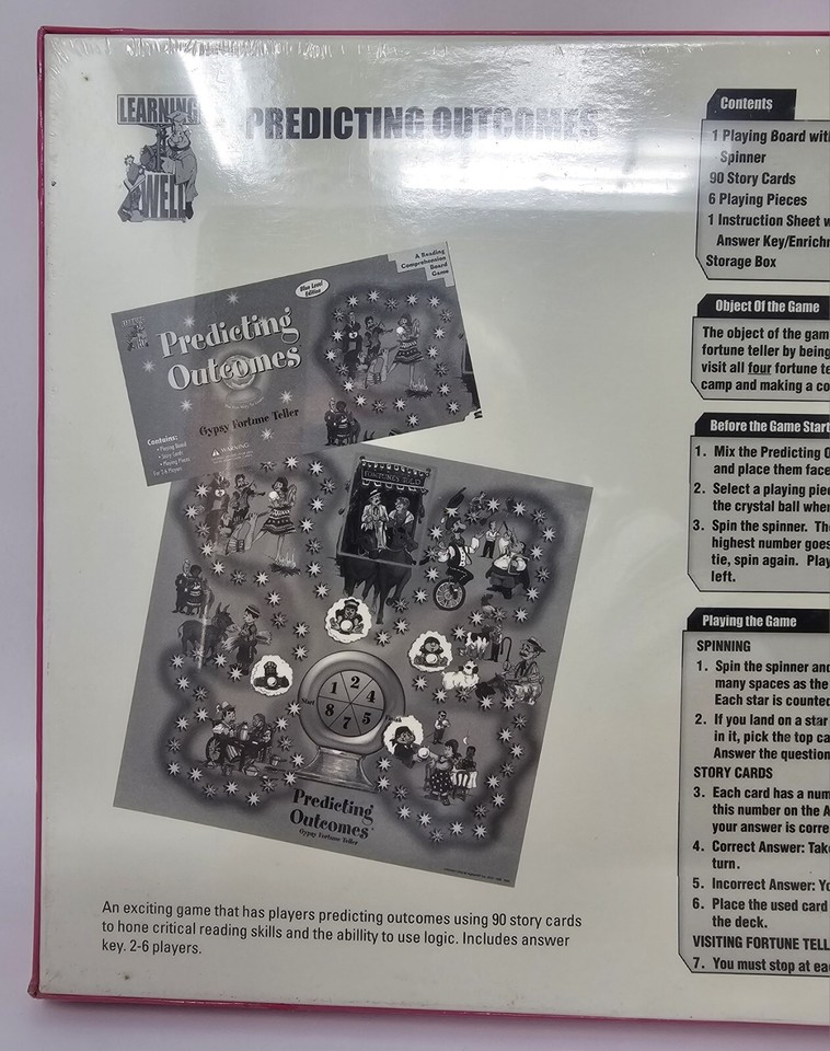 2002 Learning Well Predicting Outcomes Gypsy Fortune Teller Board Game ...