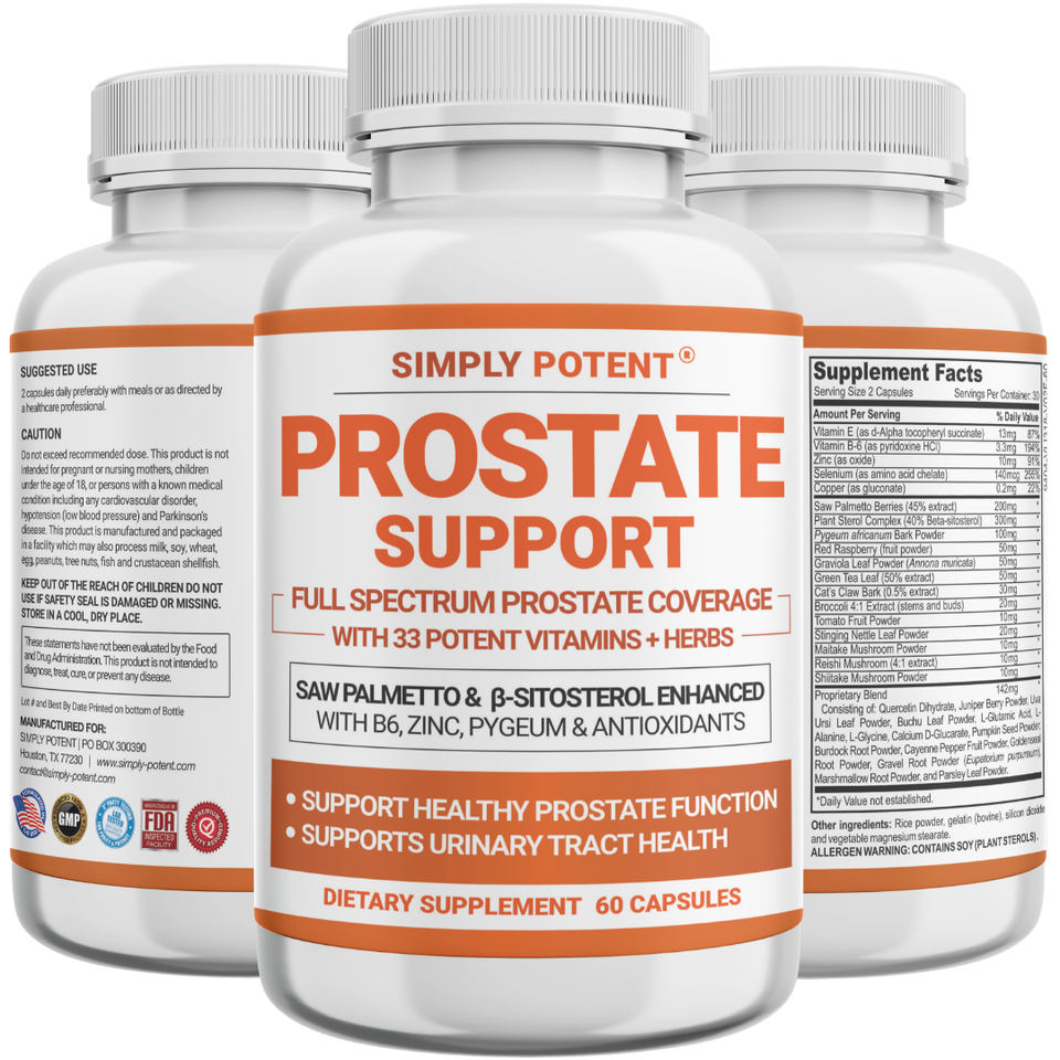 Prostate Support Supplement 33 Herb Complex Urinary Functions ...