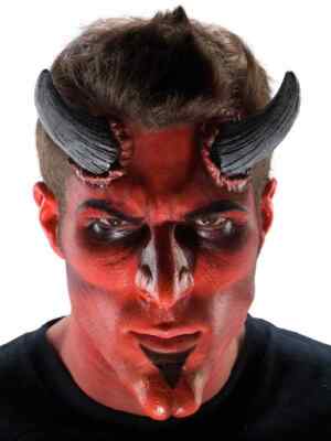Large Devil Horns Demon Fancy Dress Halloween Costume Makeup Latex ...