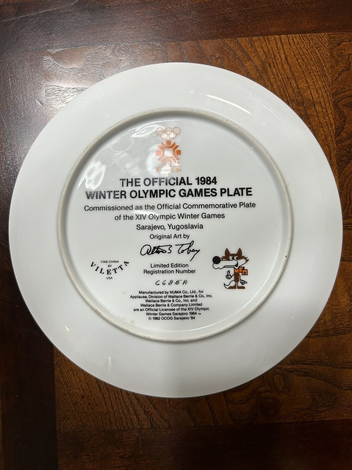1984 Winter Olympic Games Plate Sarajevo | eBay