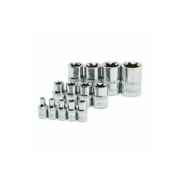 14pc ATE PRO E-Torx Female Star Inverted Torx Bit Socket Set | 3/8in ...