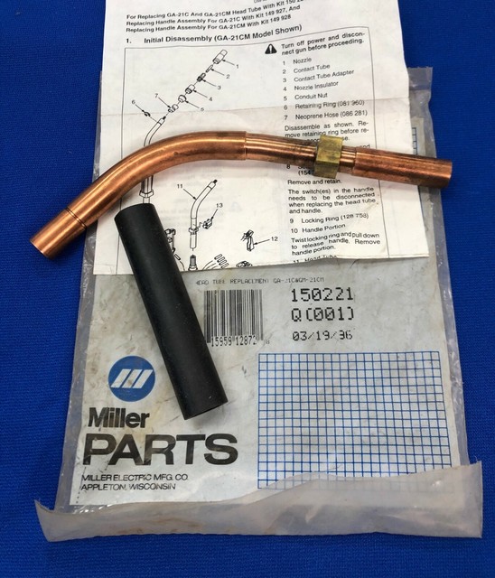 Miller Electric MIG Weld PN 150221 Ga-21cm Head Tube Gooseneck ...
