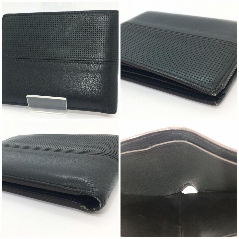 Super Good Condition Genuine Cartier Billfold Bifold Wallet Green ...