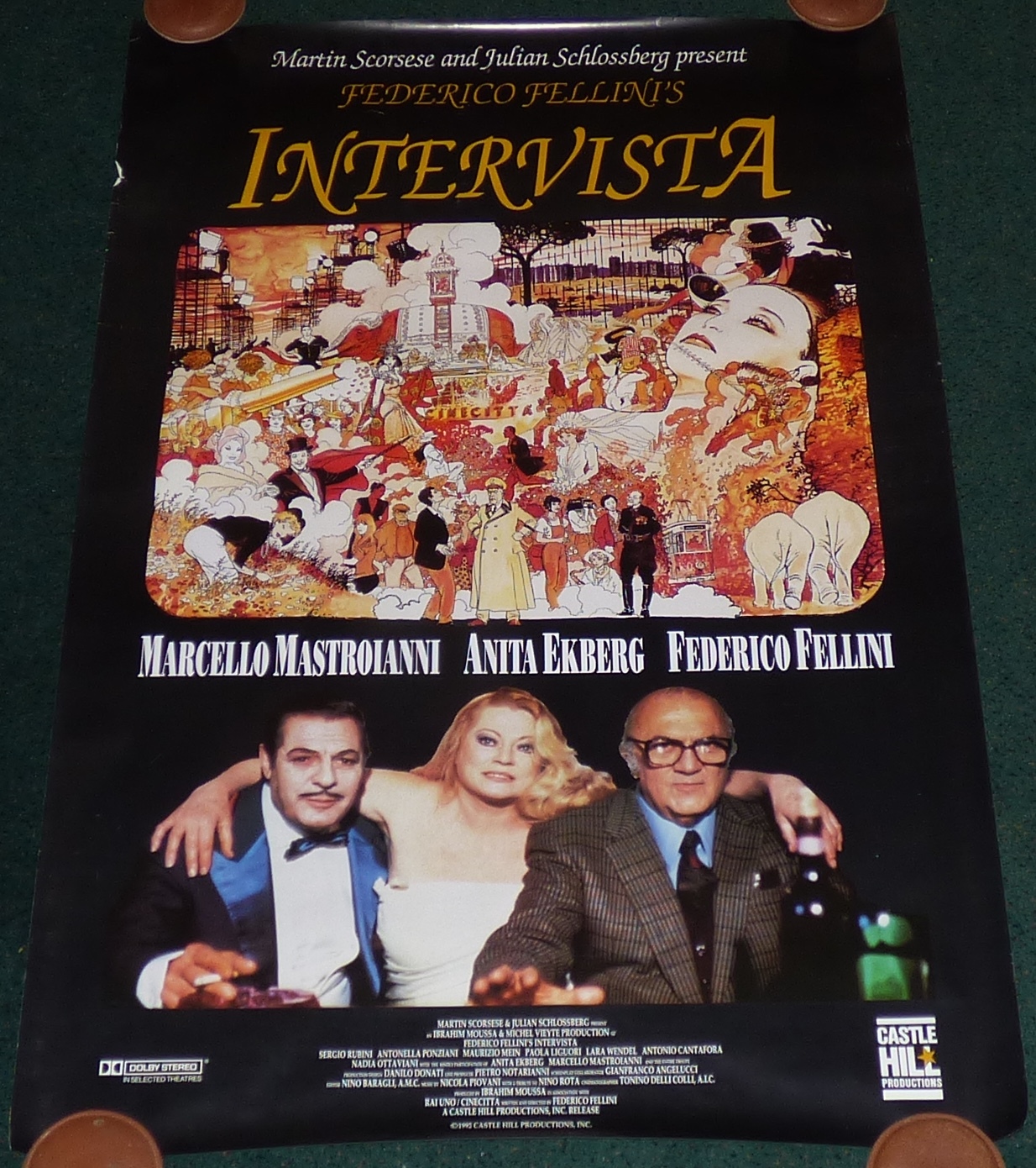 INTERVISTA 1992 ORIGINAL ROLLED DS 1 SHEET MOVIE POSTER FELLINI ...
