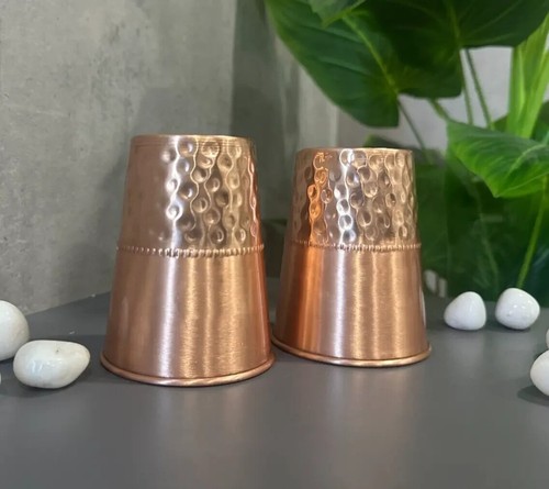 100% REAL Copper Water Drinking Glass Cup Tumbler Mug 300 ML FREE ...