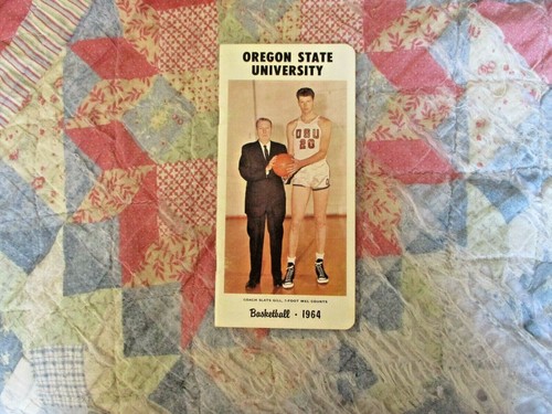 1963-64 OREGON STATE BASKETBALL MEDIA GUIDE Yearbook SLATS GILL 1964 ...