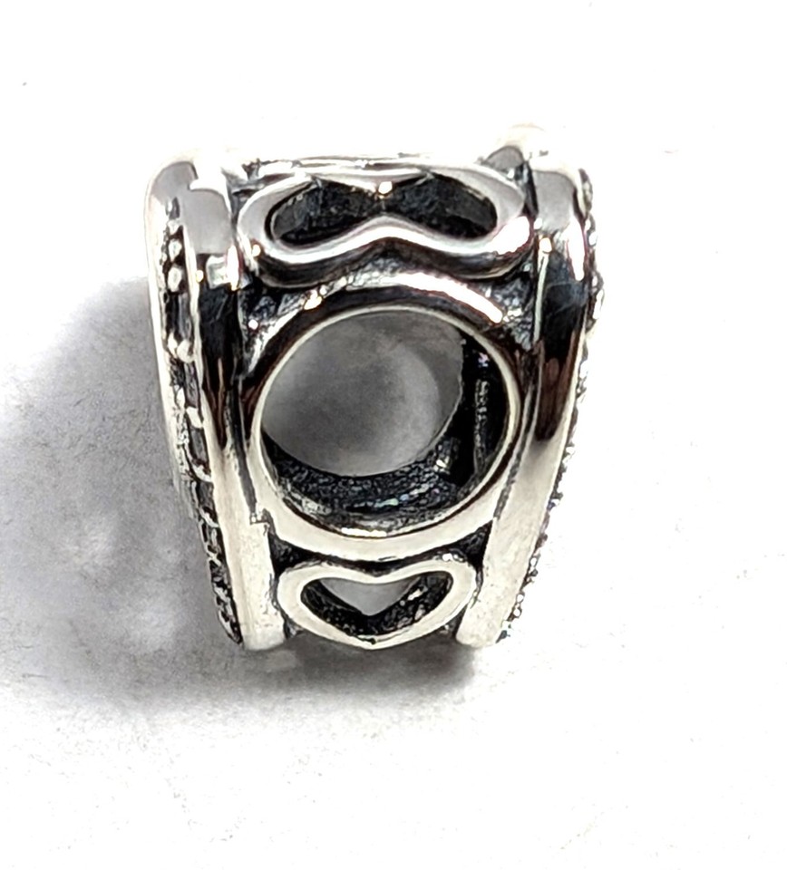 Authentic Pandora Charm, Sparkling Entwined Hearts, #799270C01 | eBay