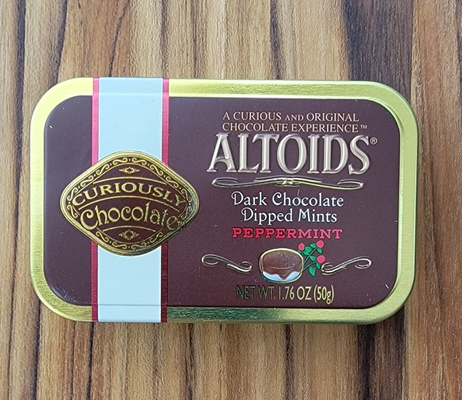 ALTOIDS Dark Chocolate Dipped Mints Peppermint 1.76oz Empty Collectable ...