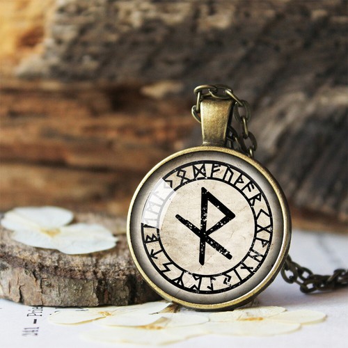 Safe Travels Rune Symbol Pendant Necklace Viking Amulet Travel Viking ...