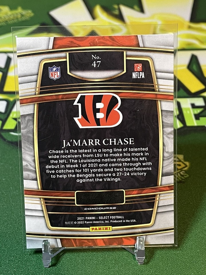 Ja'Marr Chase Base Concourse Level Rookie Card RC #47 2021 Panini ...