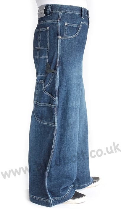 Bleubolt Goth Skater Jeans 31 inch hem Big Size Super Baggy Loose fit ...