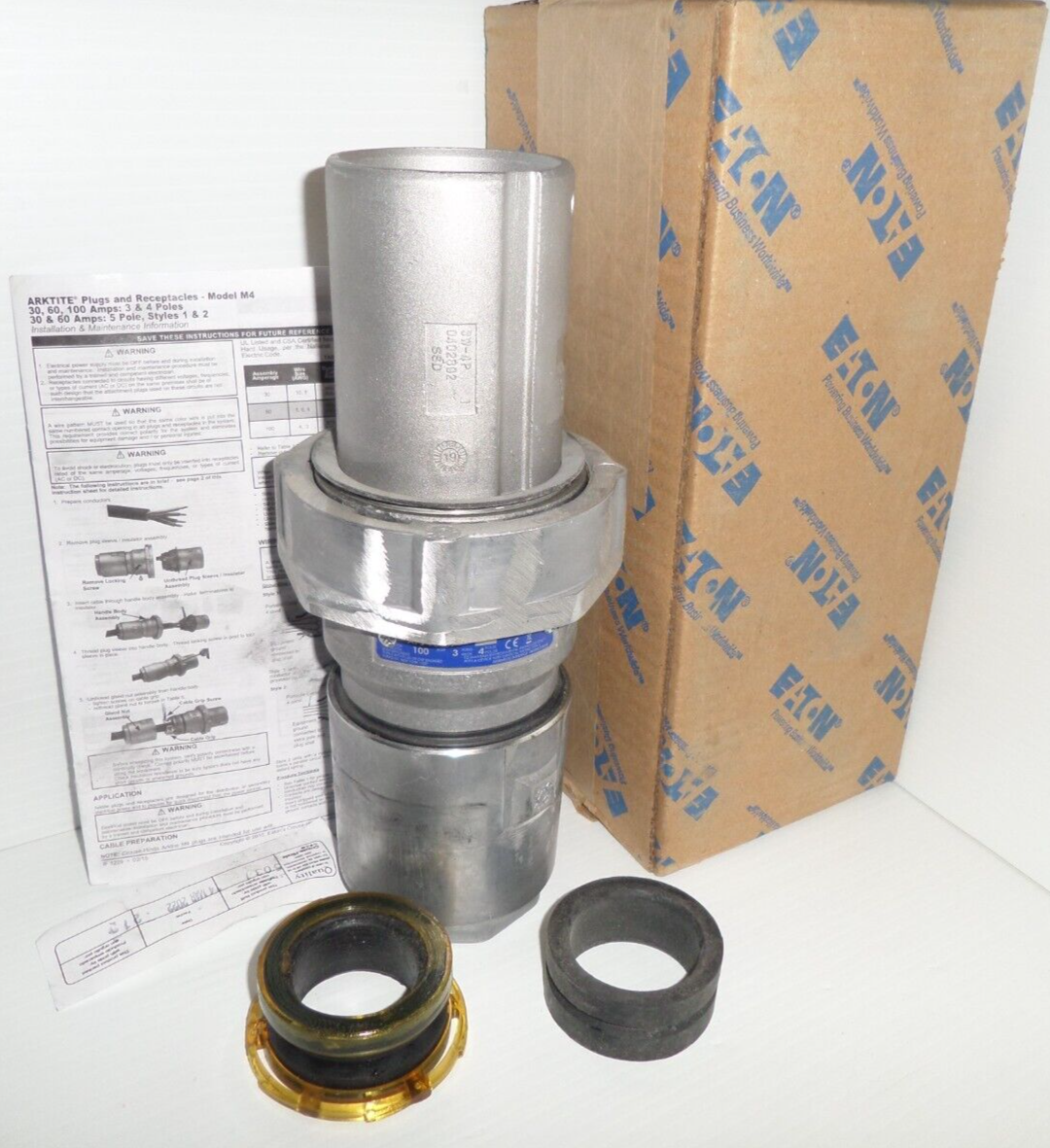 ⭐NEW IN BOX⭐Eaton CROUSE-HINDS APJ10487 100-Amp PIN&SLEEVE PLUG 100A ...