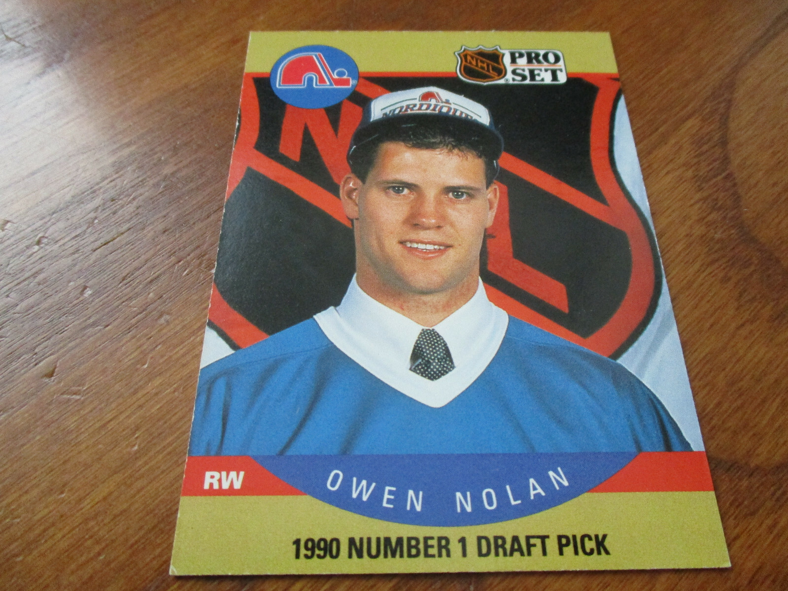 OWEN NOLAN (quebec nordiques - rw) 1990/91 pro set ROOKIE card #401 nr ...