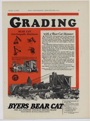 1928 Byers Machine Ad: Byers Bear Cat Skimmer - Englewood, New Jersey ...