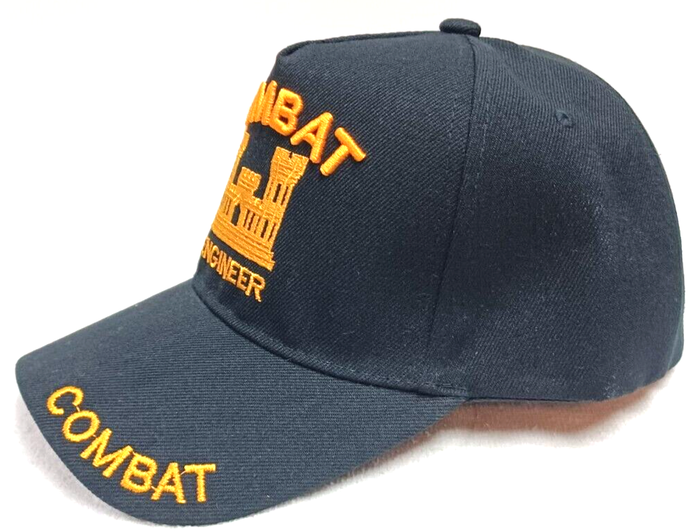 ARMY VETERAN COMBAT ENGINEER MILITARY HAT CAP BLACK ADJUSTABLE | eBay
