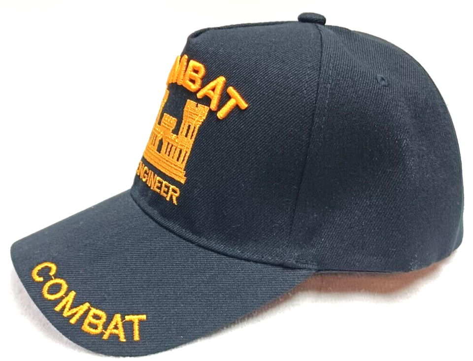 ARMY VETERAN COMBAT ENGINEER MILITARY HAT CAP BLACK ADJUSTABLE | eBay