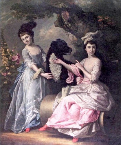 Dream-art Oil painting Johan-Zoffany-Mary-and-Agnes-Berry girls with ...