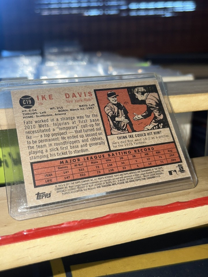 Ike Davis 2011 Topps Heritage Chrome /1962 #C19 New York Mets | eBay