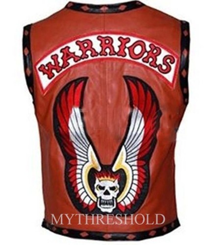 The Warriors Movie Stylish Vest Leather Jacket Bike Riders Halloween ...