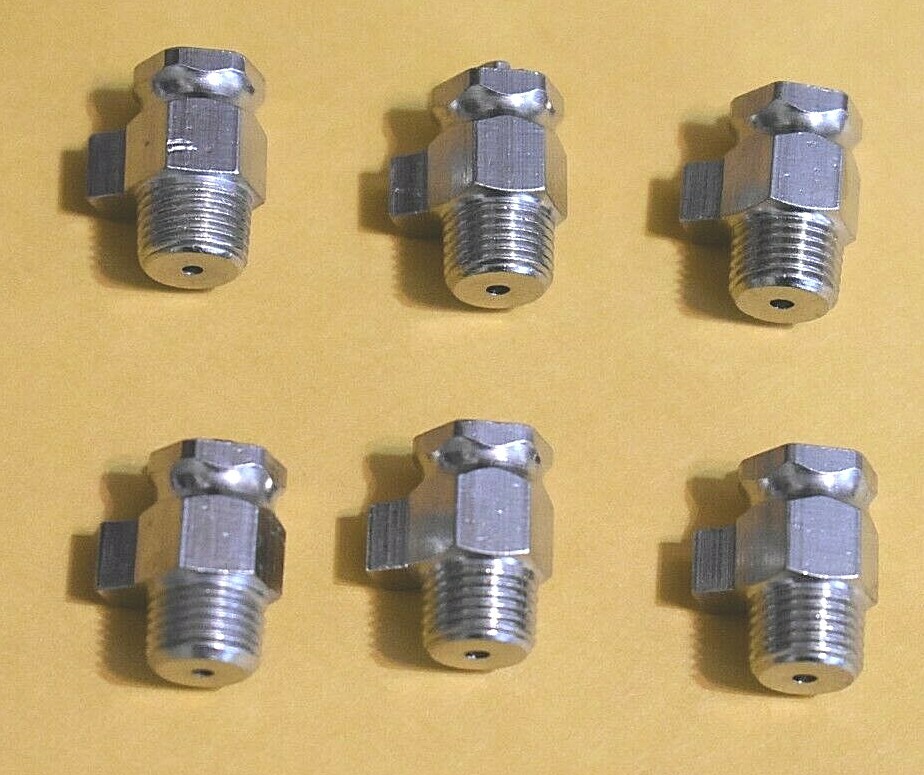 6 Radiator Brass Nickle Plated Key Operated Air Bleed Coin Valves 1/8 ...