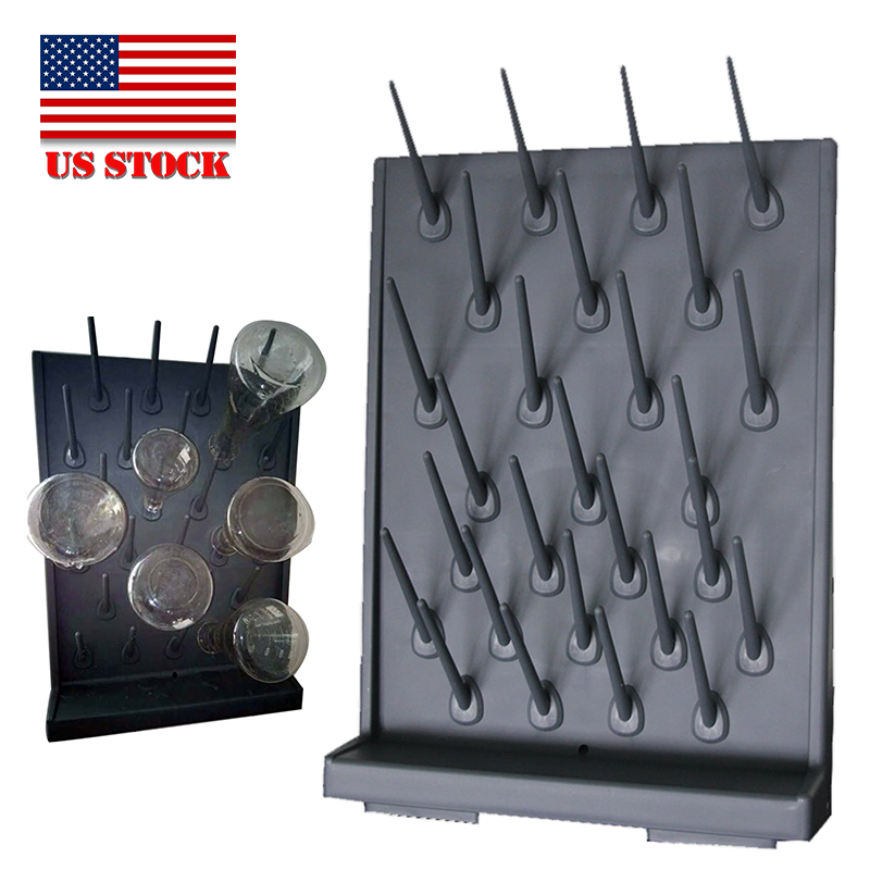 Mounted/Tabletop PP Flask Breaker Test Tube Drying Rack 27 Detachable ...