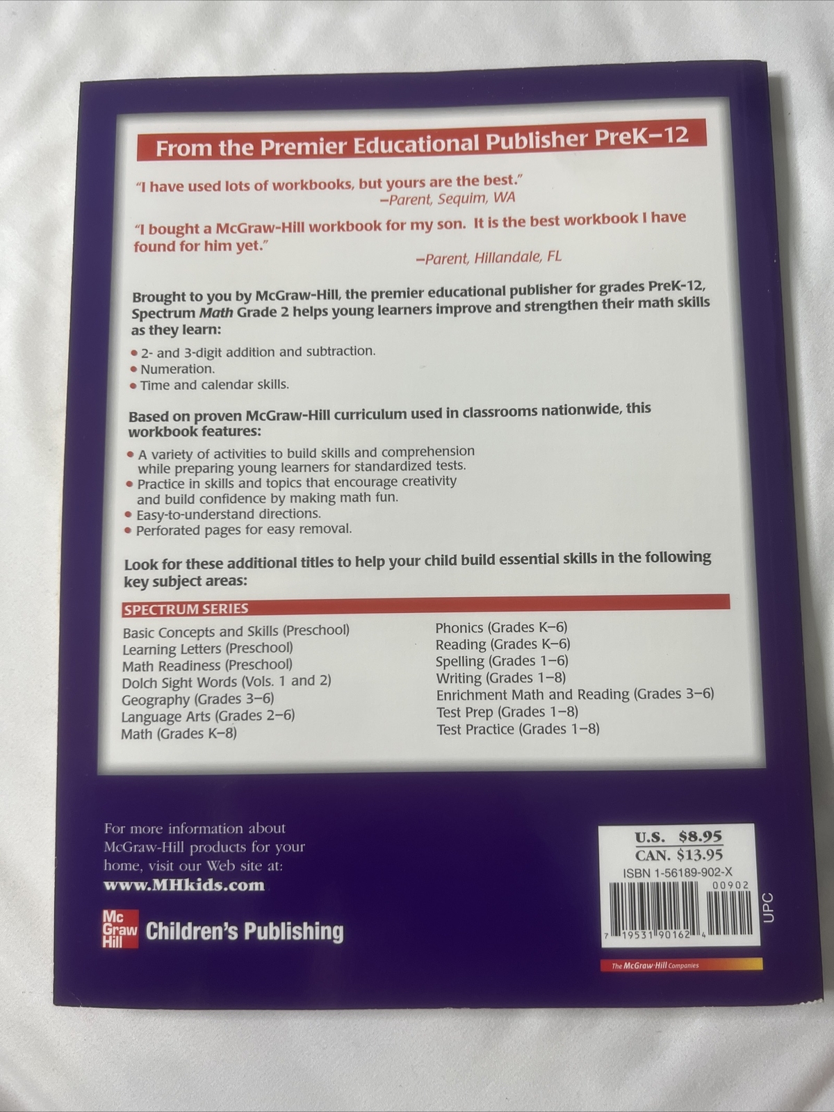 Spectrum Math, Grade 2 by Thomas Richards (2002, Trade Paperback) for ...