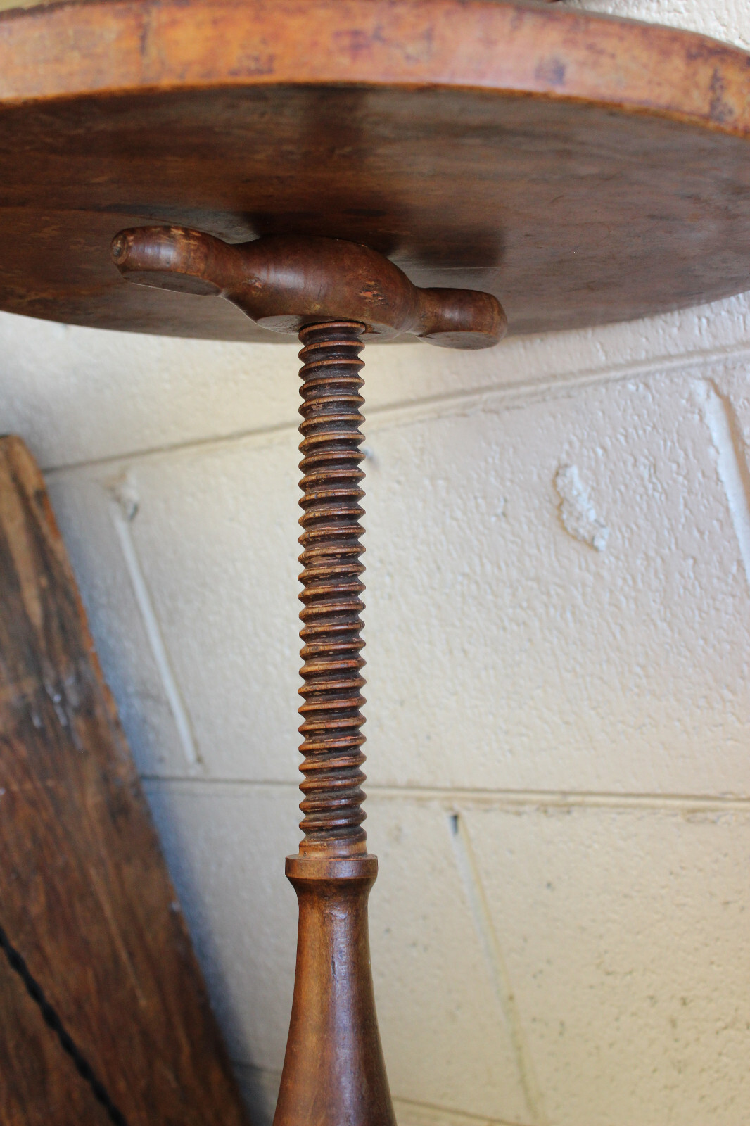 c.1700s Antique Primitive Candle Table Night Stand Bedside Wooden ...