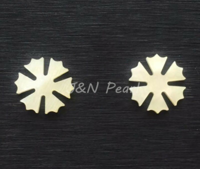2pcs 6 Point Gold Mother of Pearl Snowflakes Martin Style Guitars ...