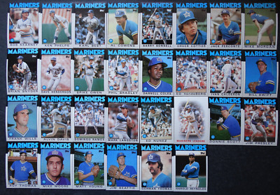 1986 Topps Seattle Mariners Team Set of 30 Baseball Cards | eBay