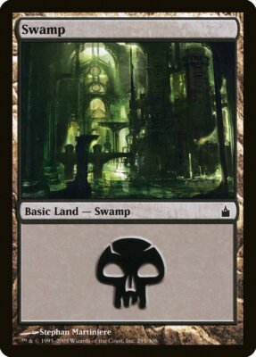 10x SWAMP basic lands (mixed art) - LP - Ravnica City of Guilds SPARROW ...