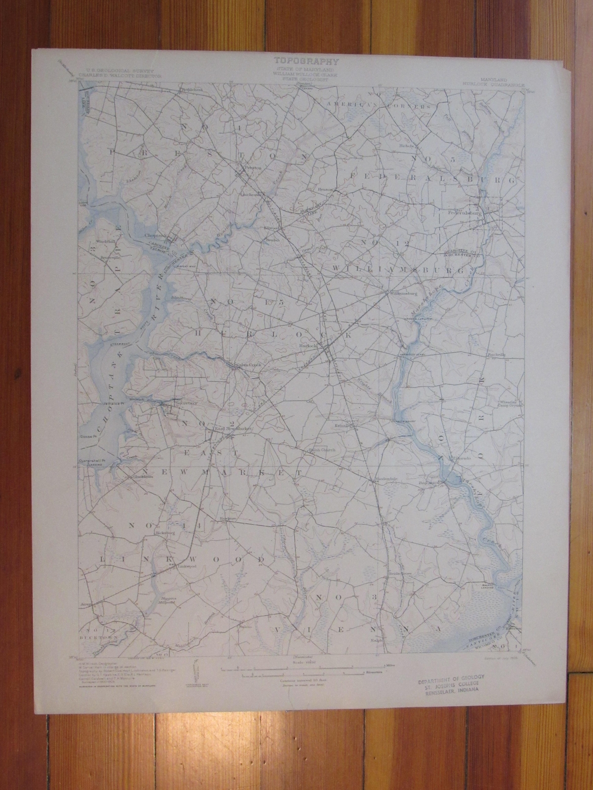 Hurlock Maryland 1905 Original Vintage USGS Topo Map | eBay
