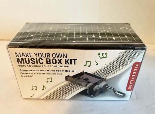 Make Your Own Songs Kikkerland Mechanical Music Box Set Compose Kit New ...