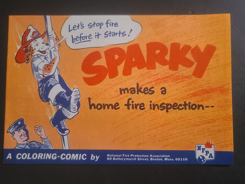 CLEAN NEW PERFECT 1966 Sparky Coloring Book National Fire Protection ...