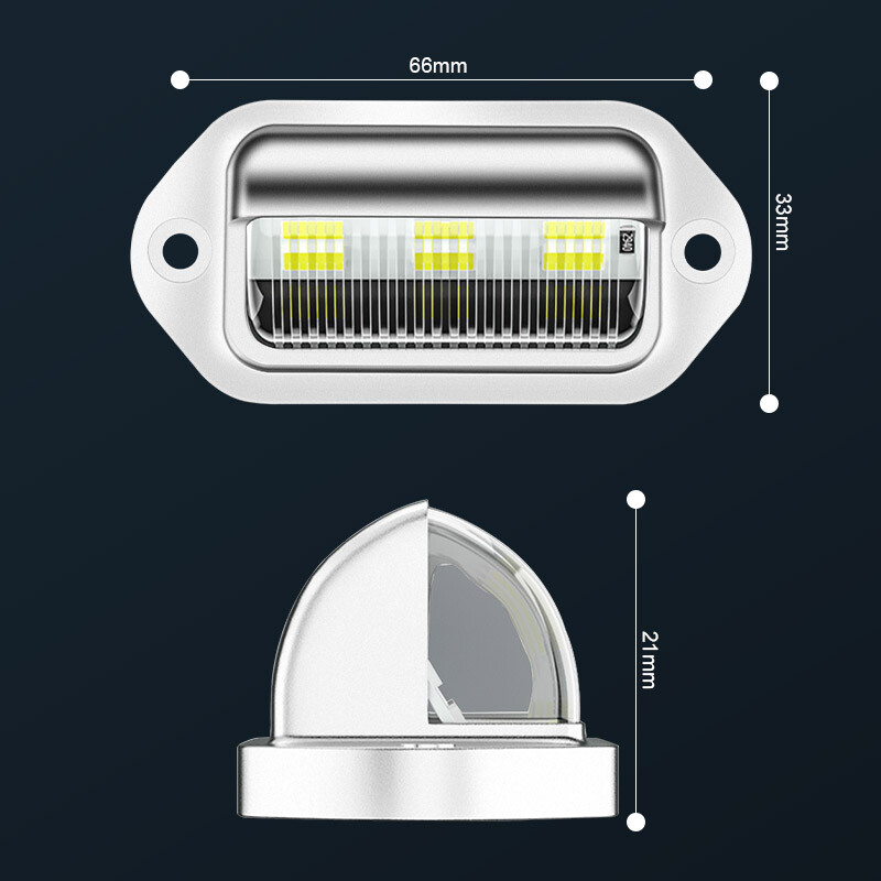 6 LED License Number Plate Light Side Lamp for Truck SUV Trailer Lorry ...