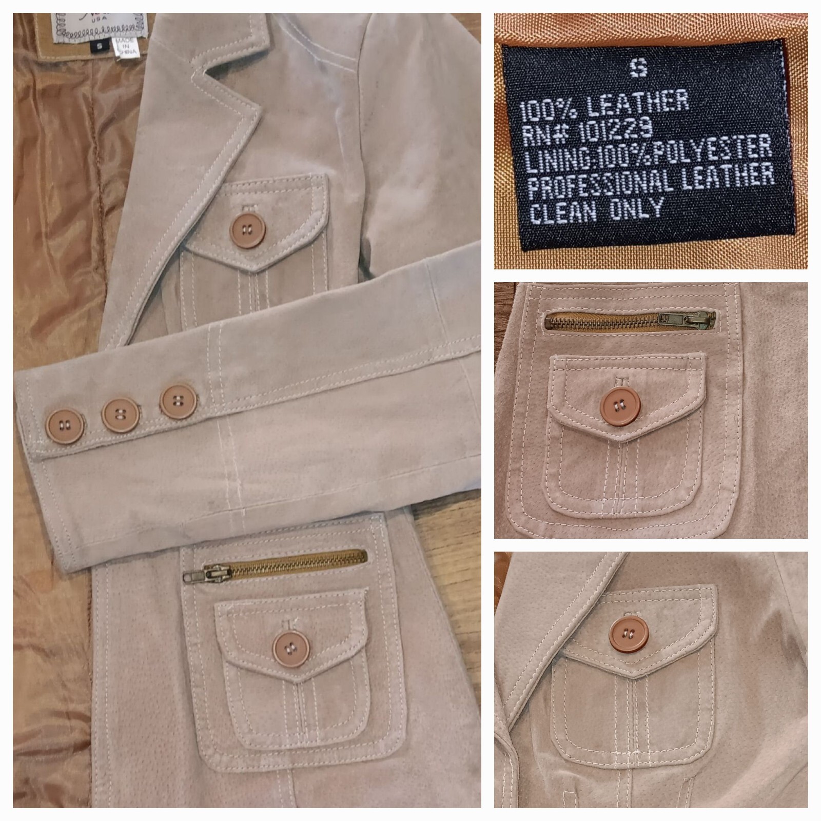 Woman’s 100% Leather Blazer Size SMALL Jacket | eBay