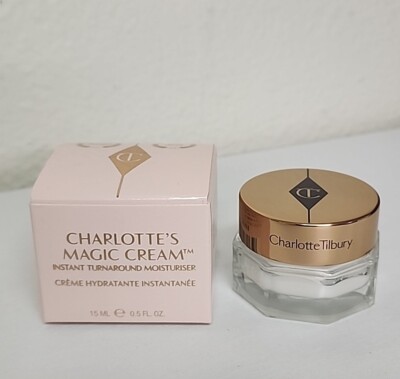 Charlotte Tilbury Magic Cream Instant Turnaround MOISTURIZER .5 oz New ...