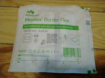 Mepilex Border Flex 4x4" Self-Adherent Soft Silicone Foam Dressing - Pack of 50 | eBay