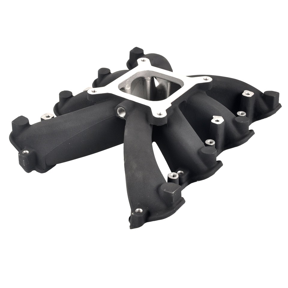 Fit GM LS LS3/L92 300-131 Satin Aluminum Carb Intake Manifold Single ...